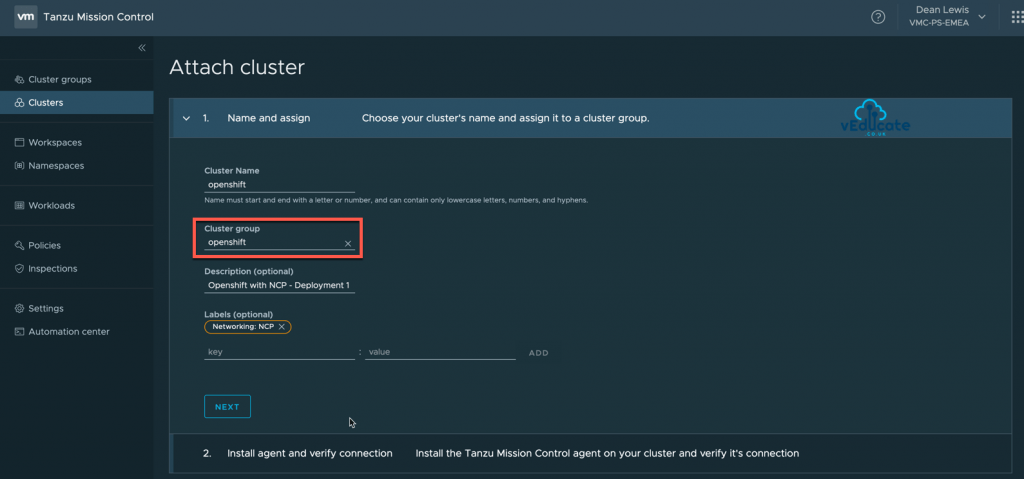 VMware Tanzu Mission Control - Getting started with your first cluster ...