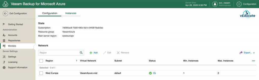 Veeam Backup for Microsoft Azure - Getting Started: Setting up the ...