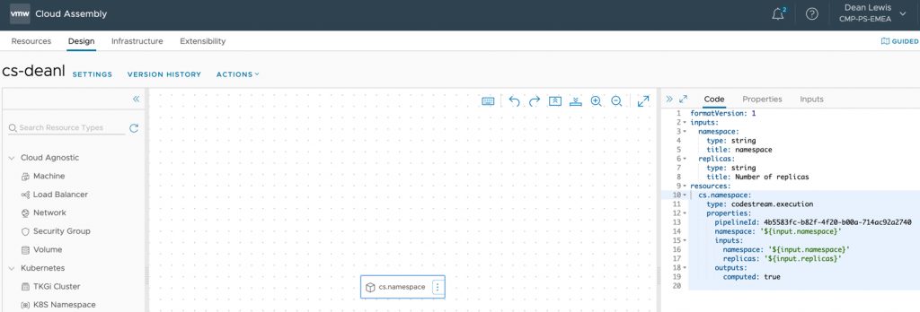 Using vRealize Automation Cloud Template to execute a pipeline