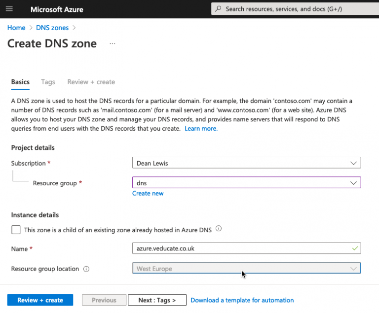 Configuring DNS Delegation from CloudFlare to Azure DNS