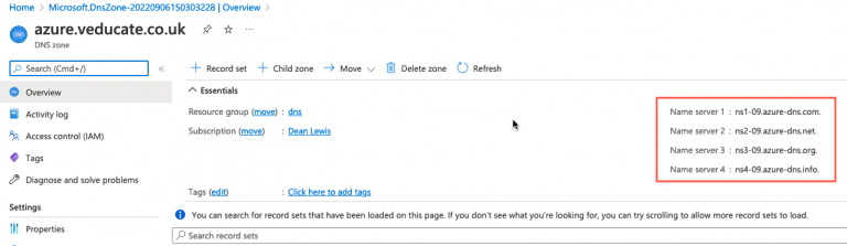 Configuring DNS Delegation from CloudFlare to Azure DNS