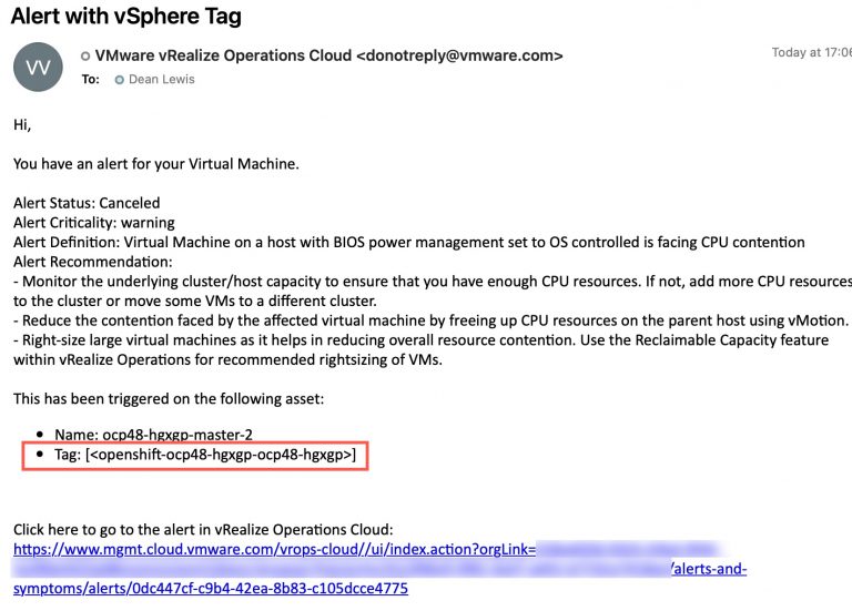 How to Add vSphere Tags to vRealize Operations Alert Emails using a ...